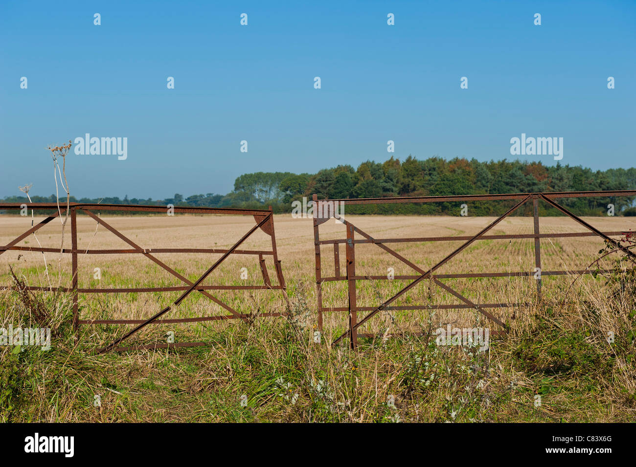 Rusty metal gates Stock Photo - Alamy