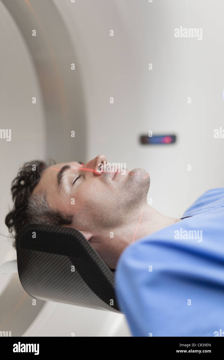 Patient laying in CT scanner in hospital Stock Photo - Alamy