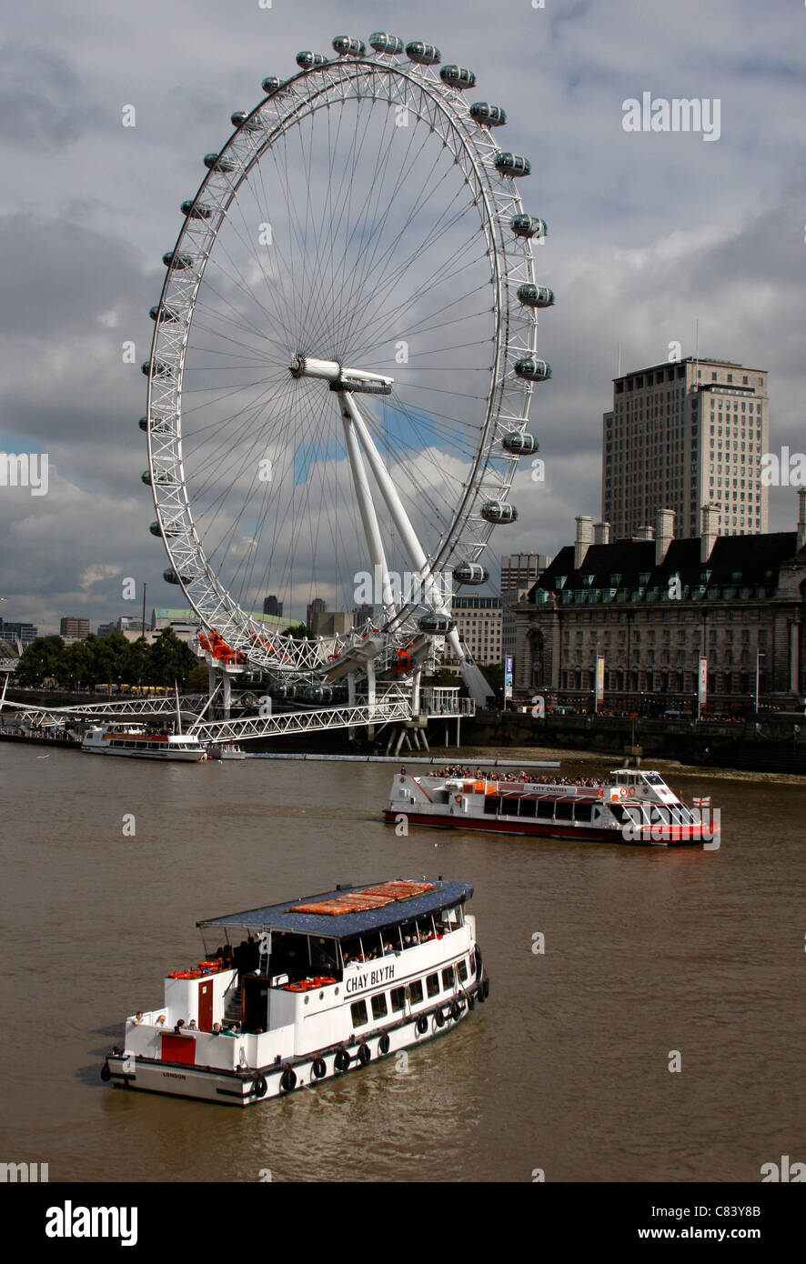 The Coca Cola London Eye on the River Thames Stock Photo - Alamy