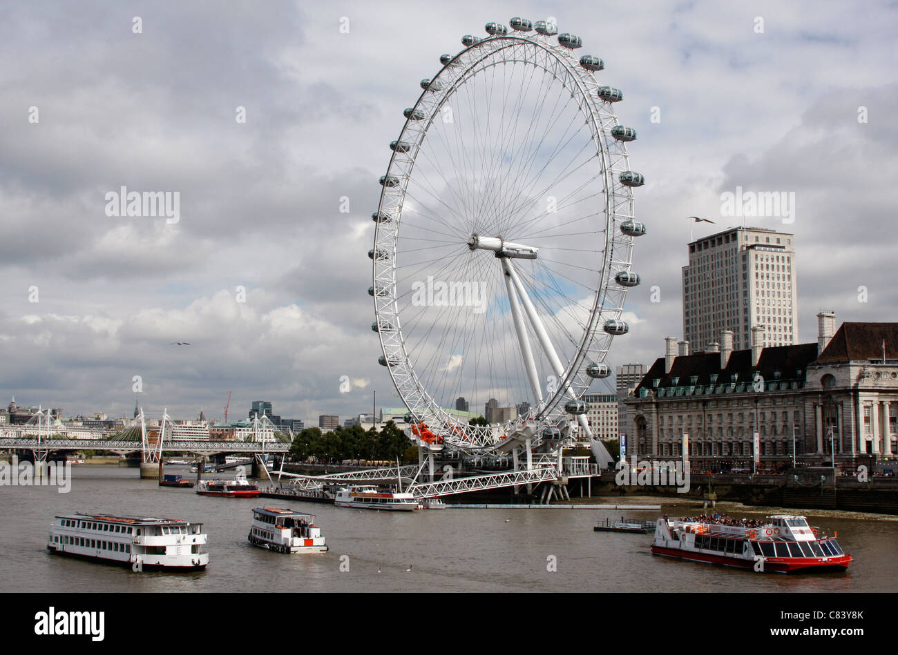 The Coca Cola London Eye on the River Thames Stock Photo - Alamy