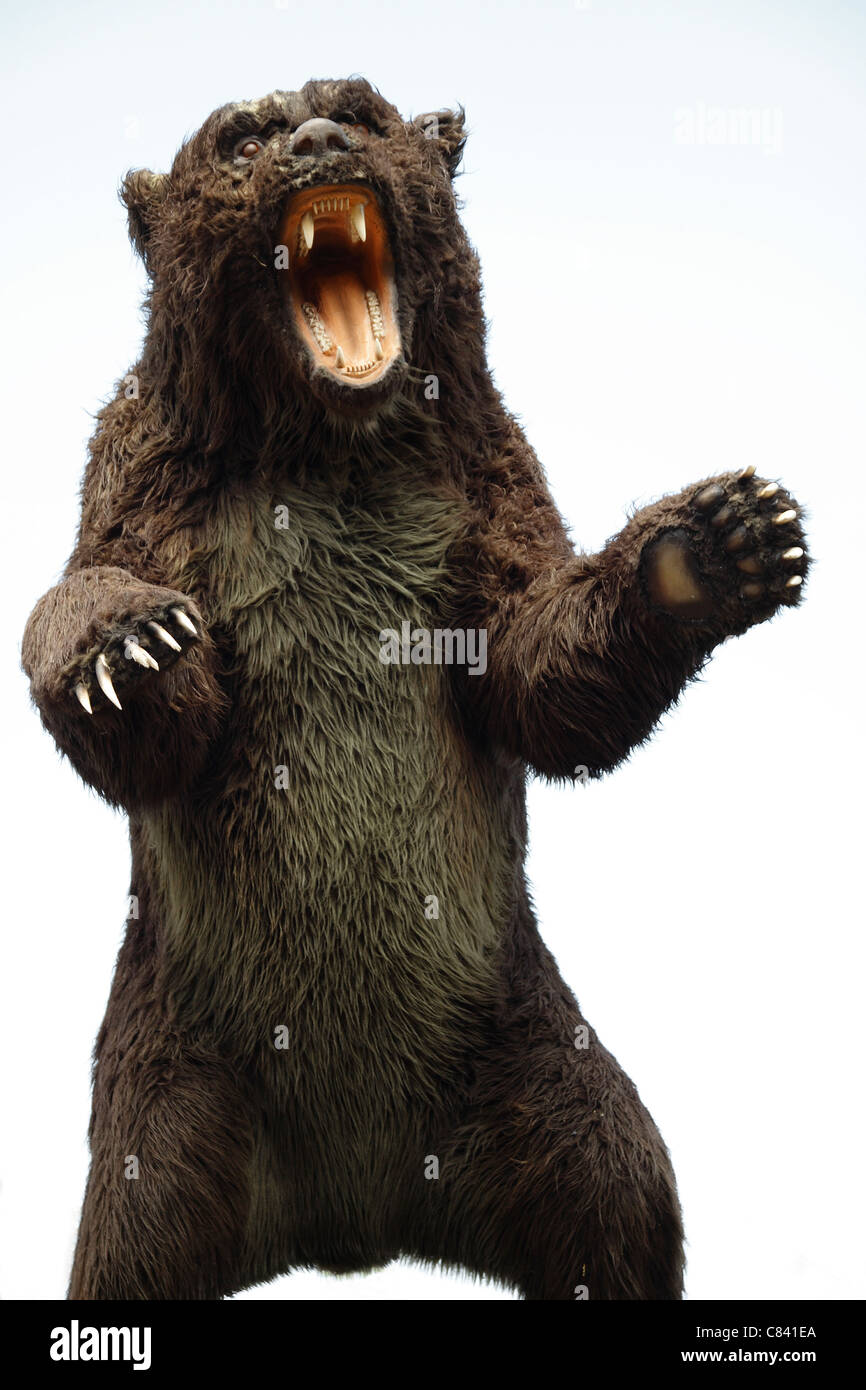 Cave Bear (Ursus spelaeus) in Leba Park (dinosaur theme park), Poland ...