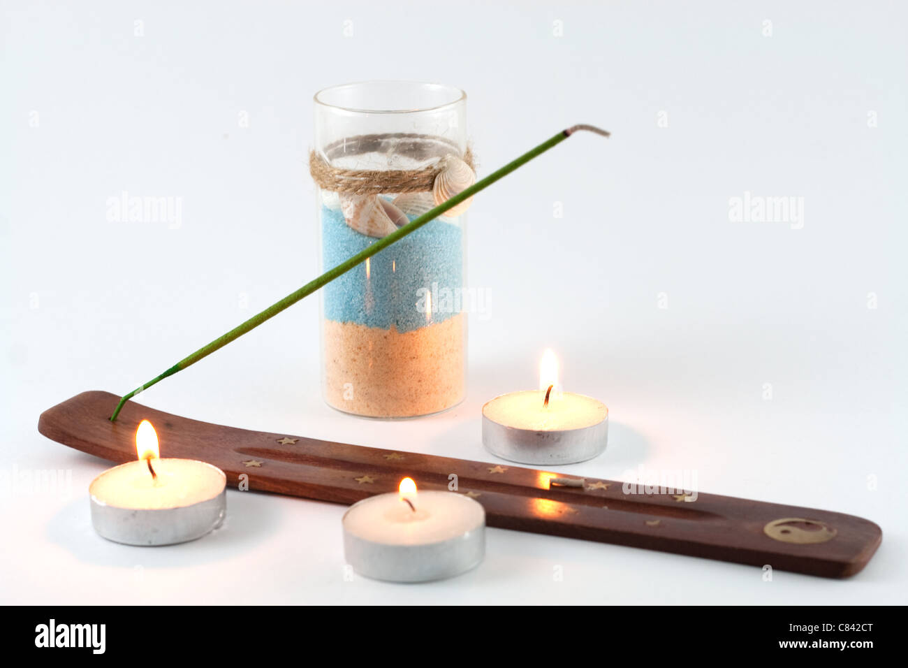 Smelling sticks and candles isolated on white background Stock Photo ...