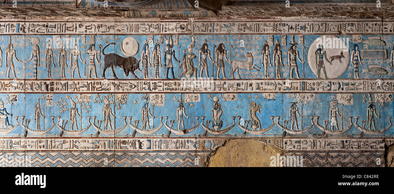 Dendera temple ceiling osiris hi-res stock photography and images - Alamy