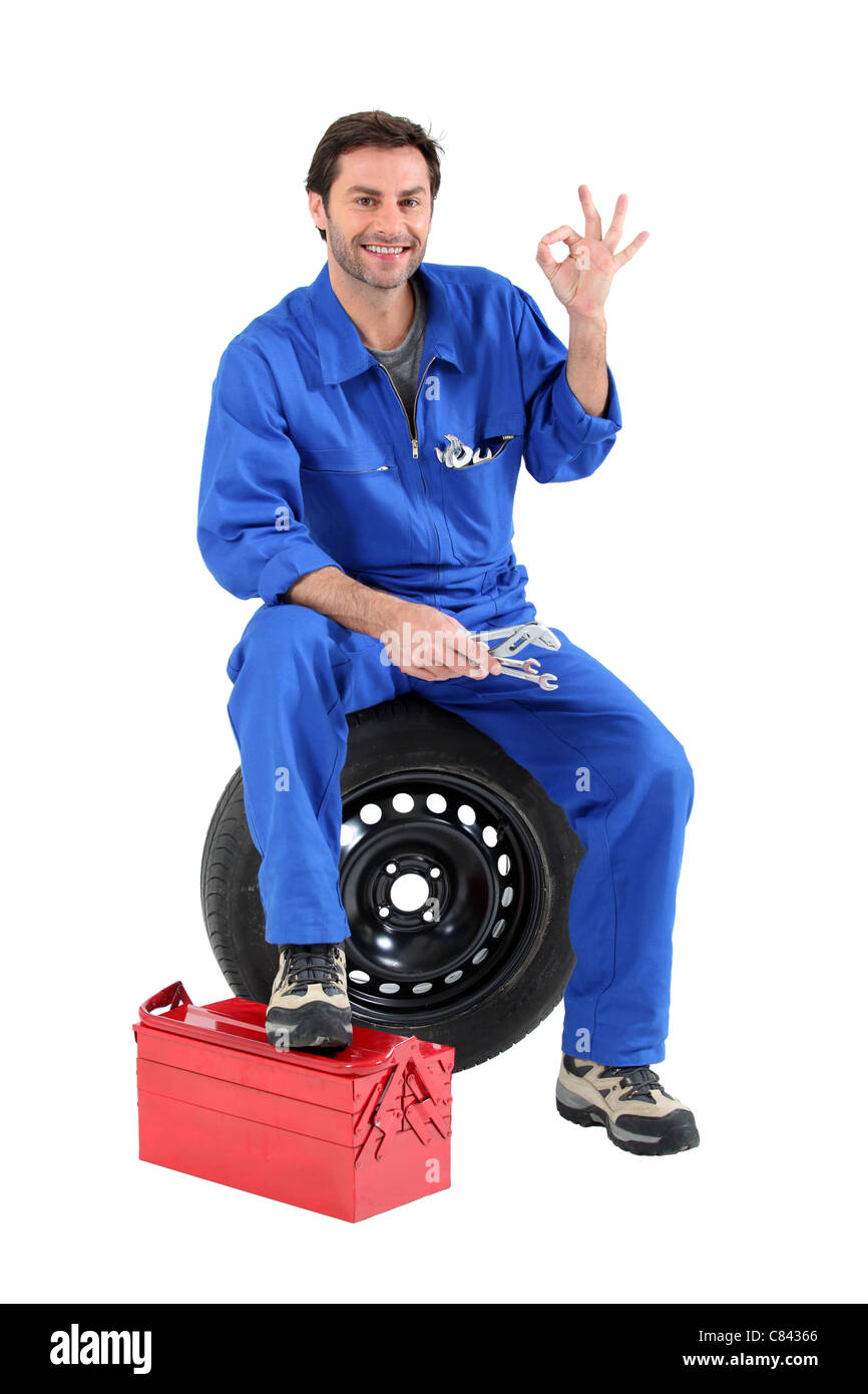Car mechanic work Cut Out Stock Images & Pictures - Alamy