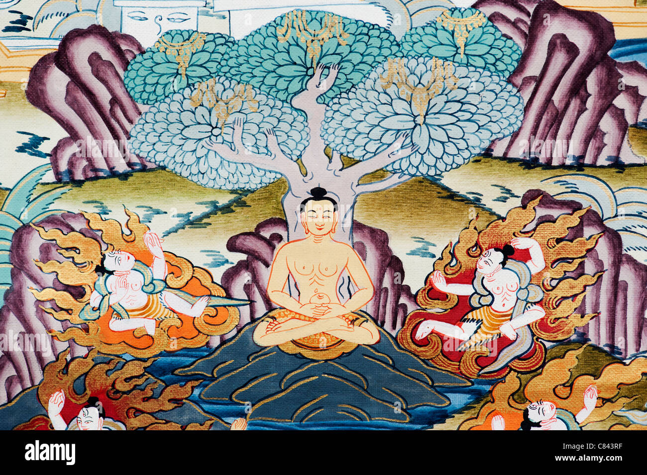 Tibetan thangka painting hi-res stock photography and images - Alamy