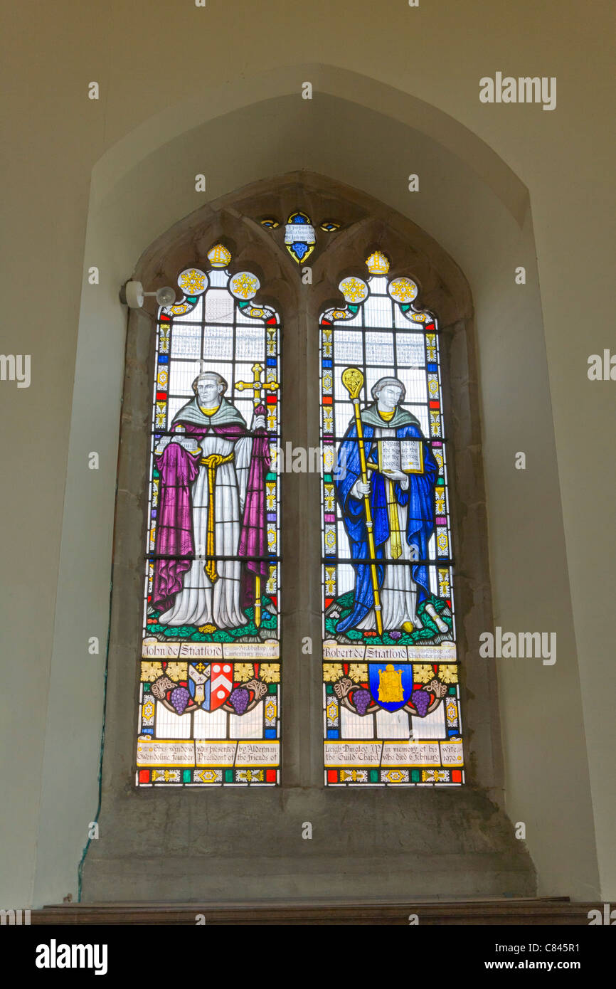 Stained glass window, The Guild Chapel interior, Church Street and ...