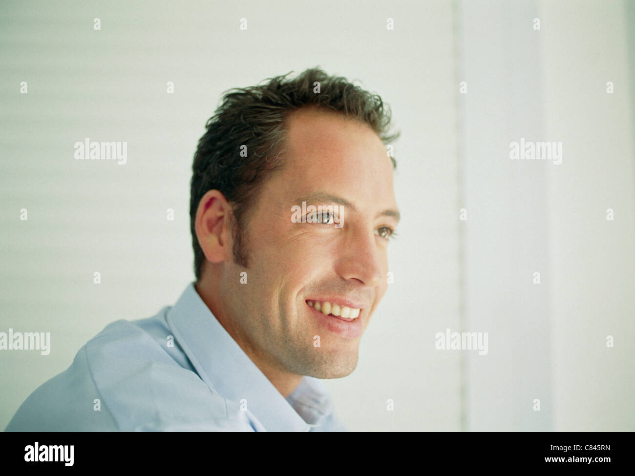 Close up of smiling man’s face Stock Photo - Alamy