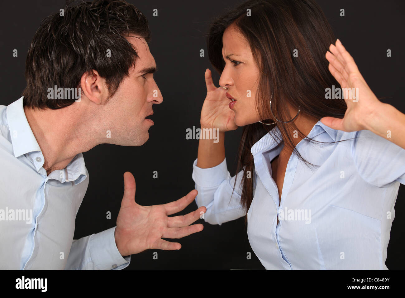 violent couple dispute Stock Photo - Alamy