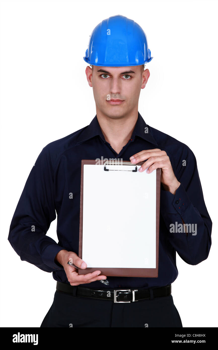 An architect with a clipboard Stock Photo - Alamy