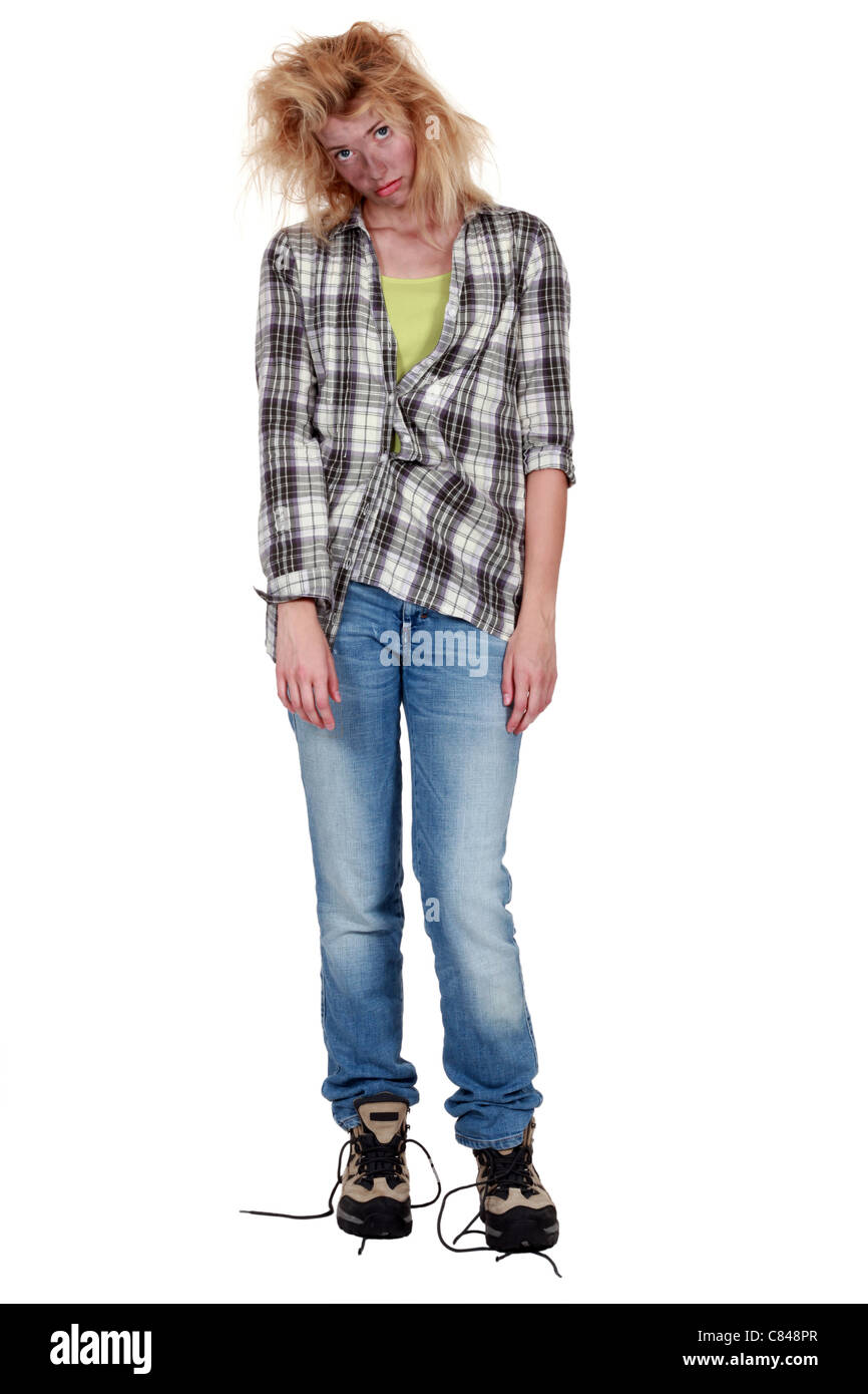 woman after an electric shock Stock Photo - Alamy