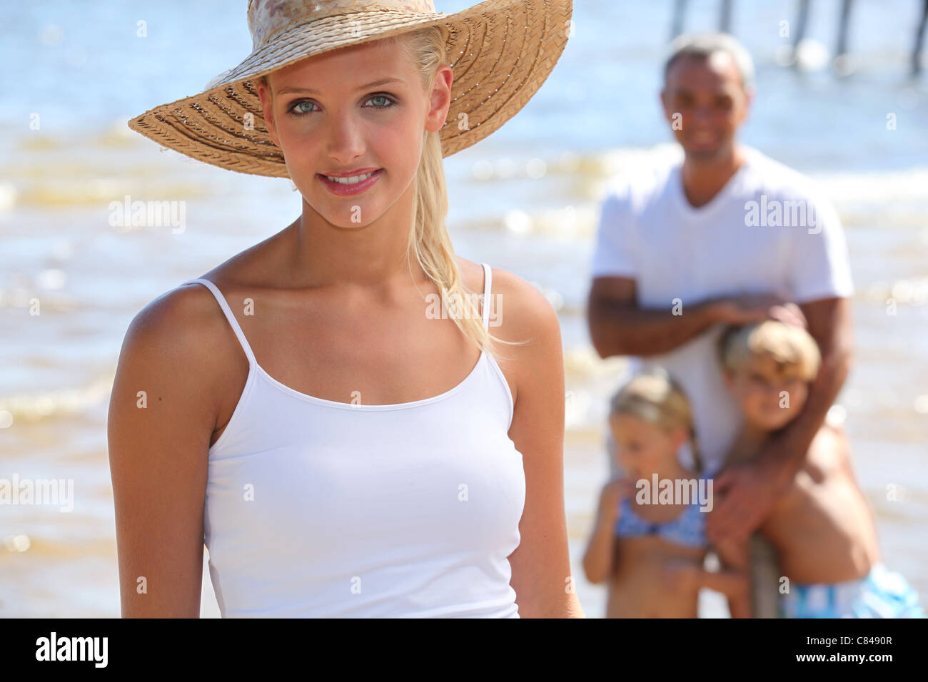 Family on holiday together Stock Photo - Alamy
