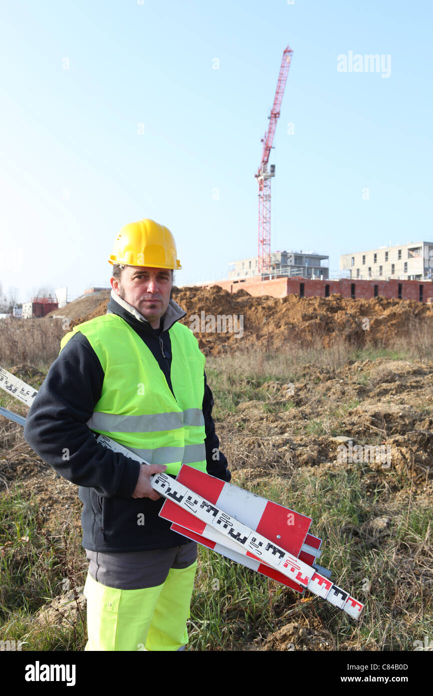 Foreman on a construction site Stock Photo - Alamy