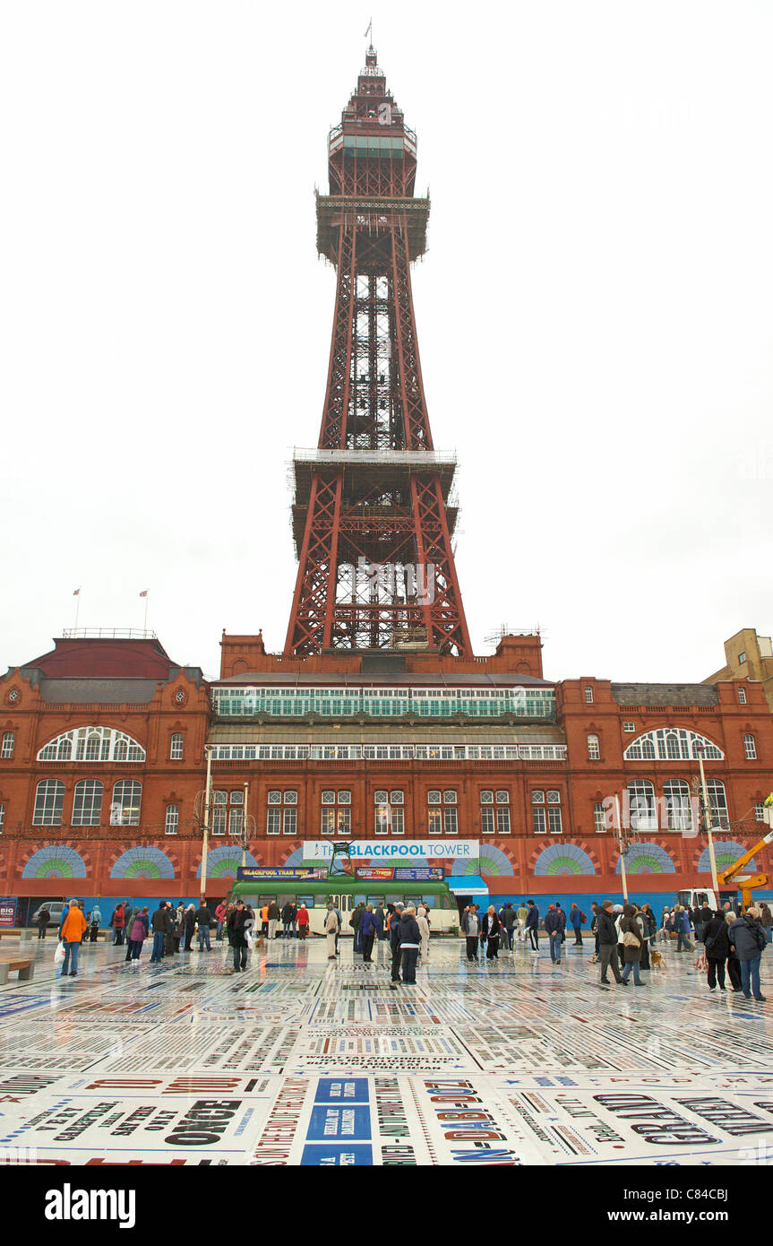 Blackpool tower comedy carpet promenade hi-res stock photography and ...