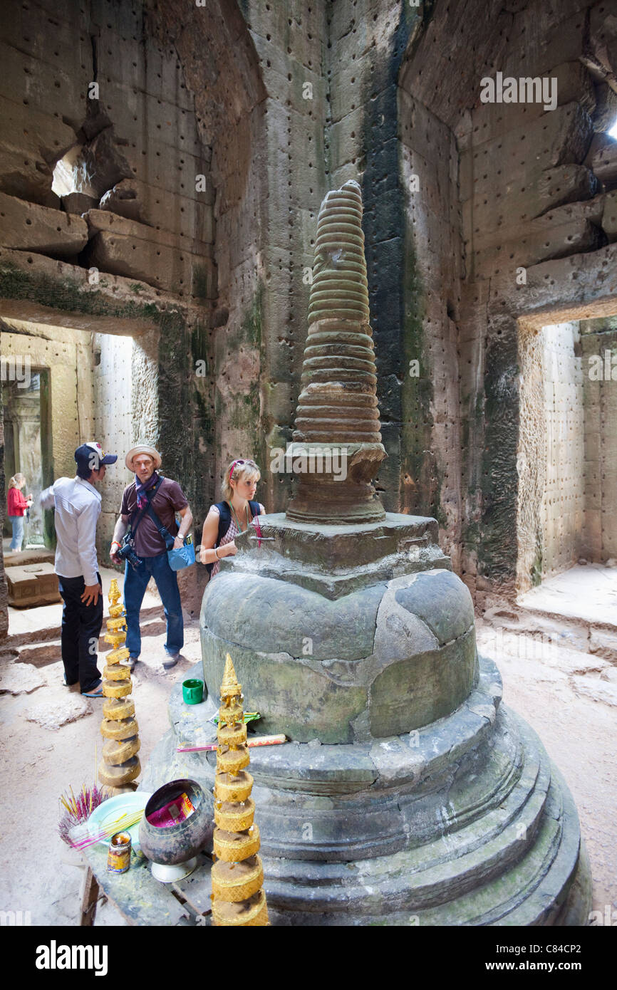 Cambodia, Siem Reap, Angkor, Preah Khan Temple, Stupa Stock Photo - Alamy