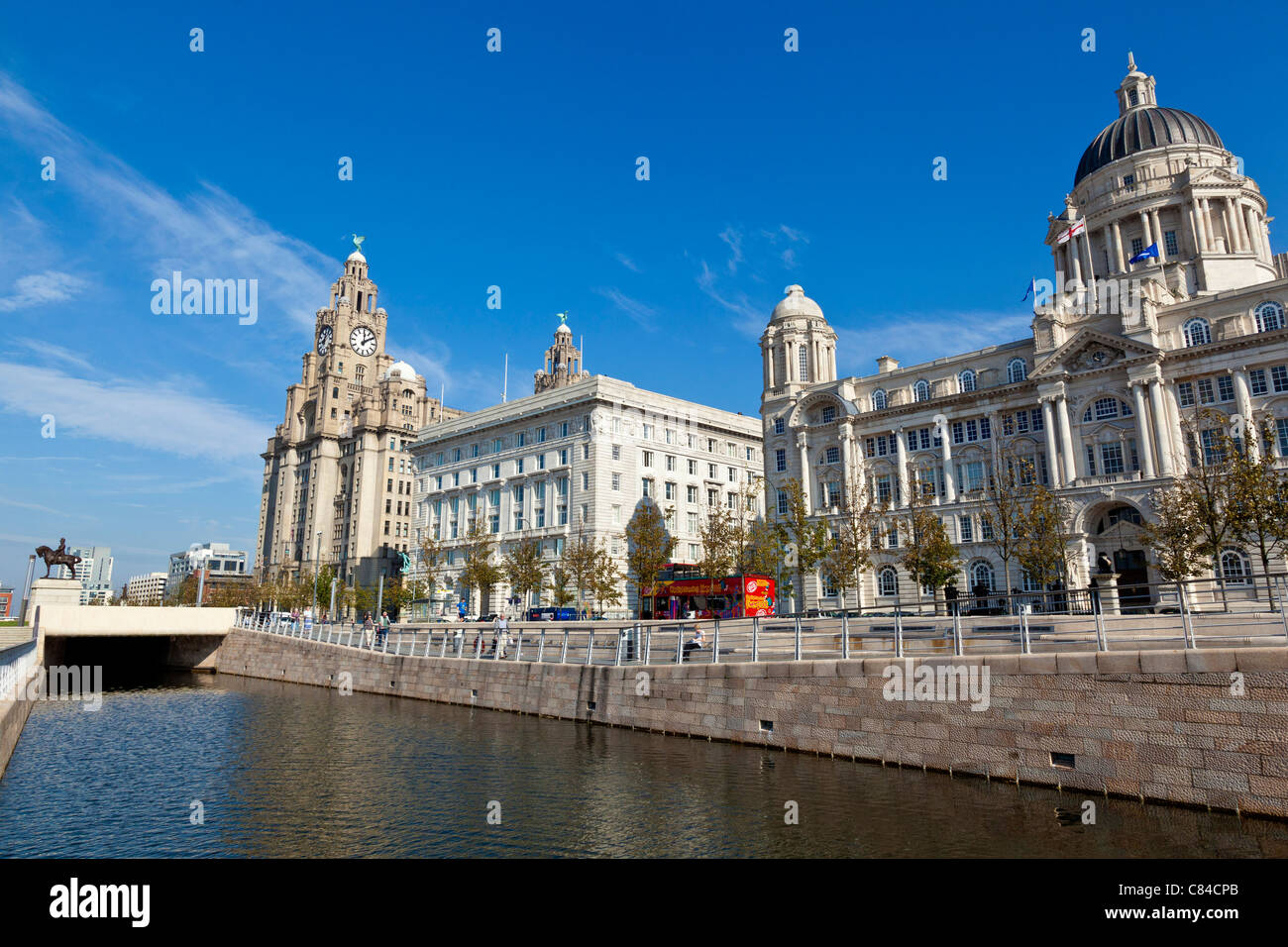 The Royal Liver, Cunard and Mersey Dock Company buildings at Liverpool ...