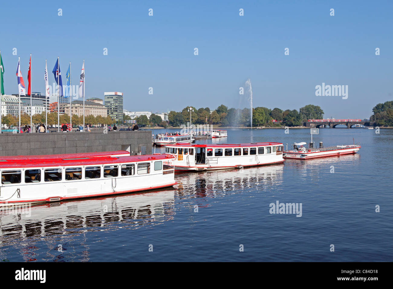 Binnenalster, (inner Lake Alster), Hamburg, Germany Stock Photo - Alamy