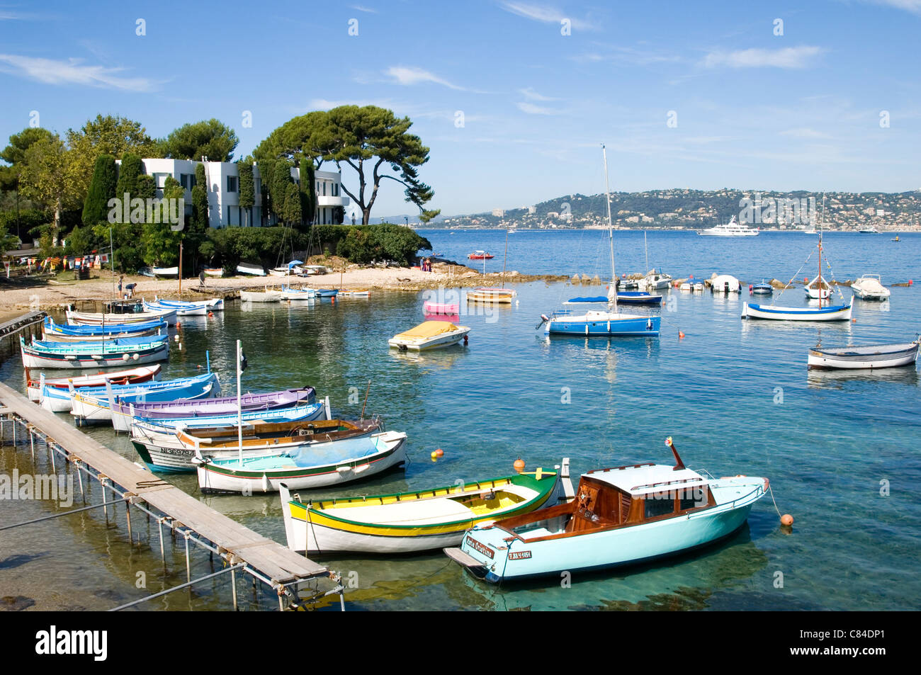 Cap d'Antibes, small harbour, French Riviera Stock Photo - Alamy