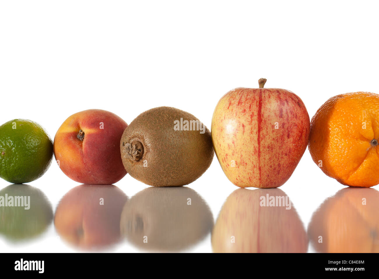Multipla fruits isolated on white Stock Photo - Alamy