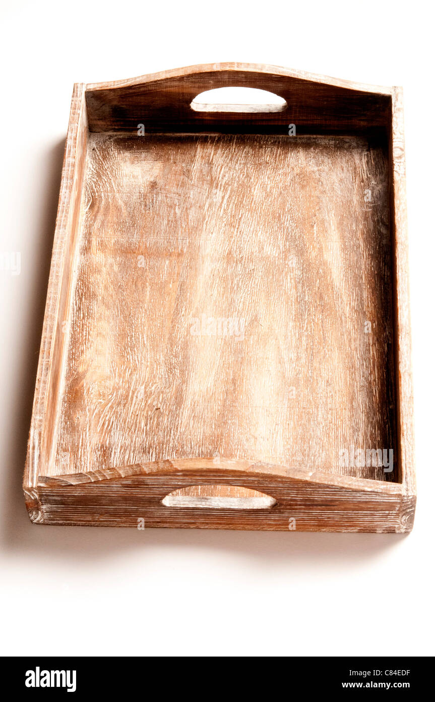 antique wooden serving tray Stock Photo - Alamy