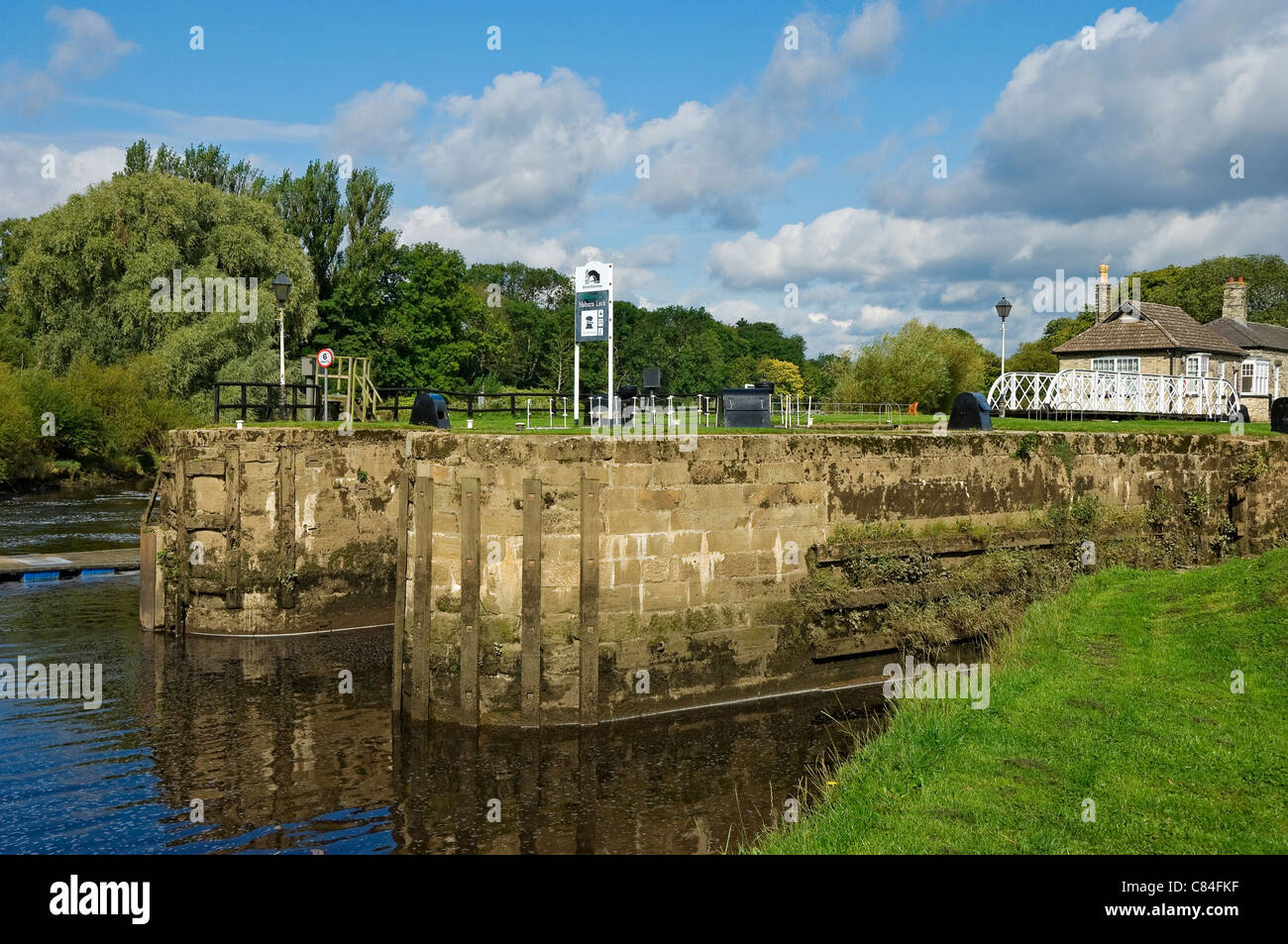 Naburn Lock Locks in summer on River Ouse near York North Yorkshire ...