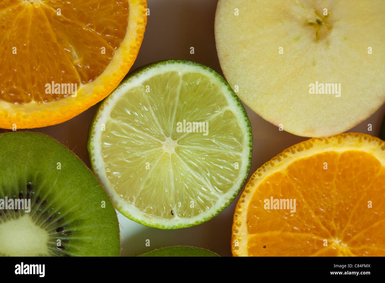 Multiple Fruits background on white Stock Photo - Alamy