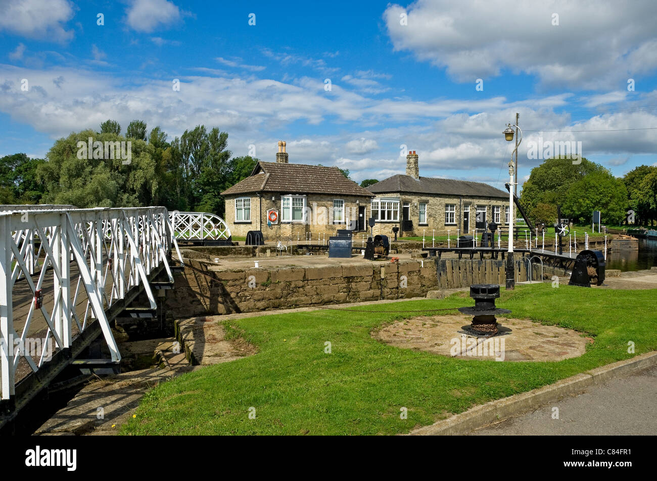 Naburn Lock Locks on River Ouse in summer near York North Yorkshire ...