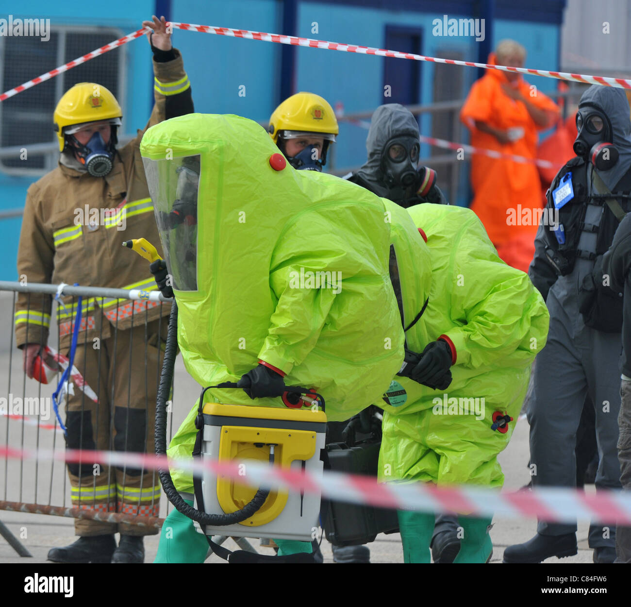 UK, Major disaster exercise at the olympic sailing venue, Portland in ...
