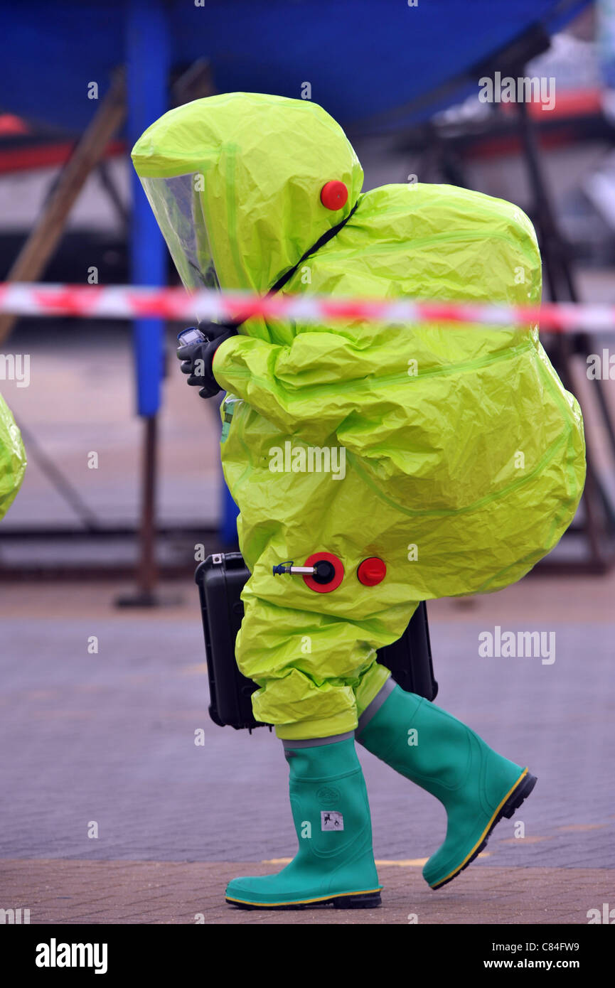 UK, Major disaster exercise at the olympic sailing venue, Portland in ...