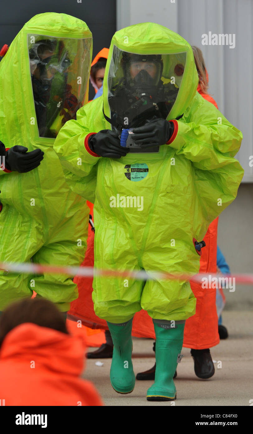 UK, Major disaster exercise at the olympic sailing venue, Portland in ...