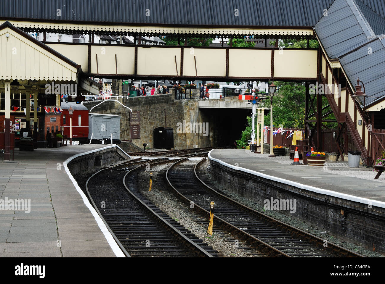 Llangollen steam railway station North Wales UK Stock Photo - Alamy