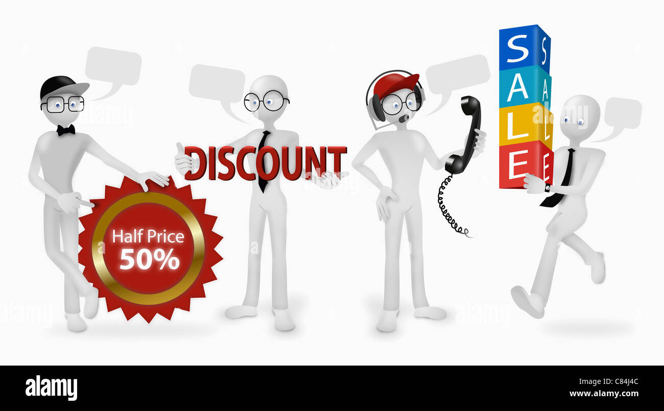 Various images for business man having sale Stock Photo - Alamy