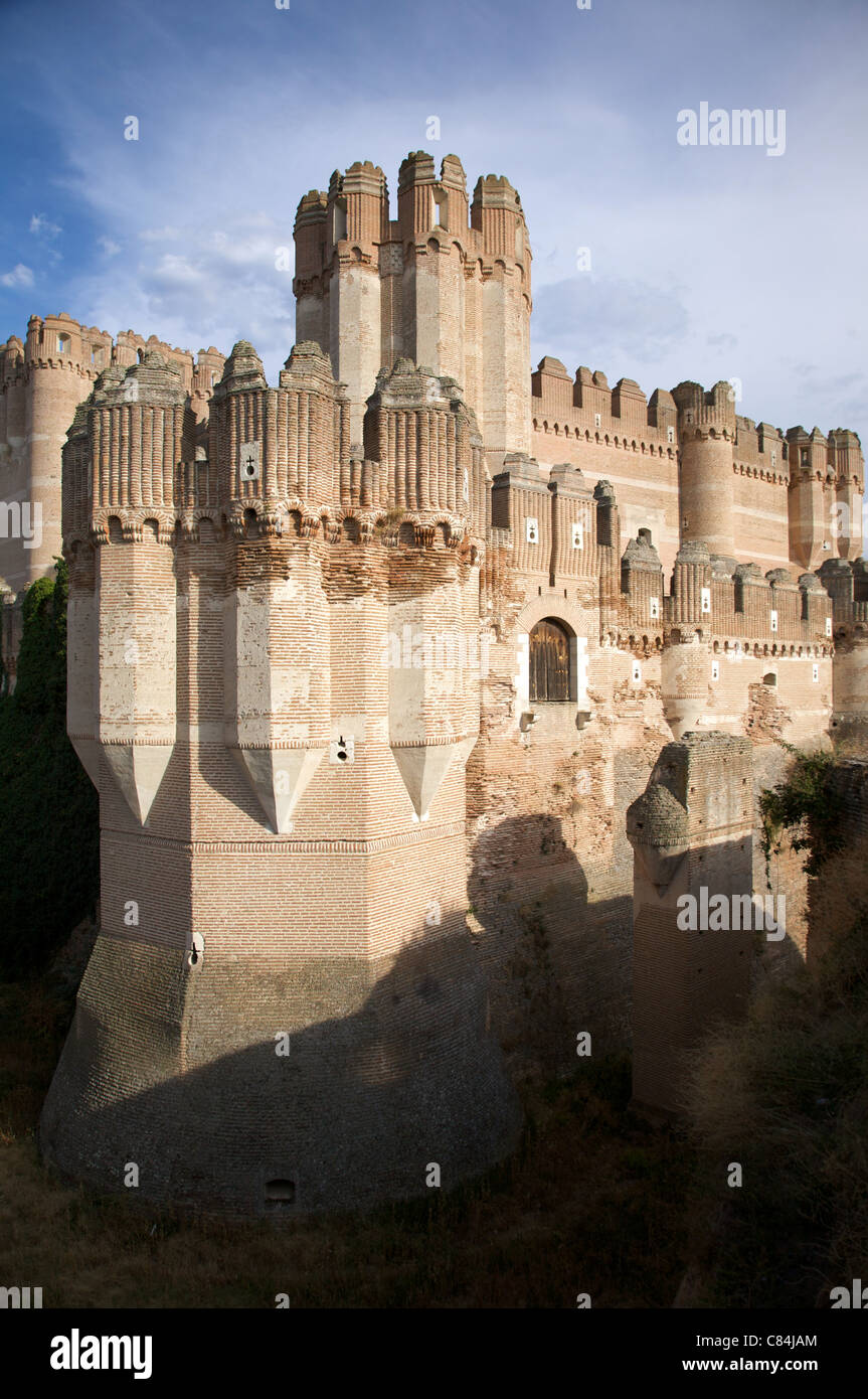 public free access big castle at coca city in spain Stock Photo - Alamy