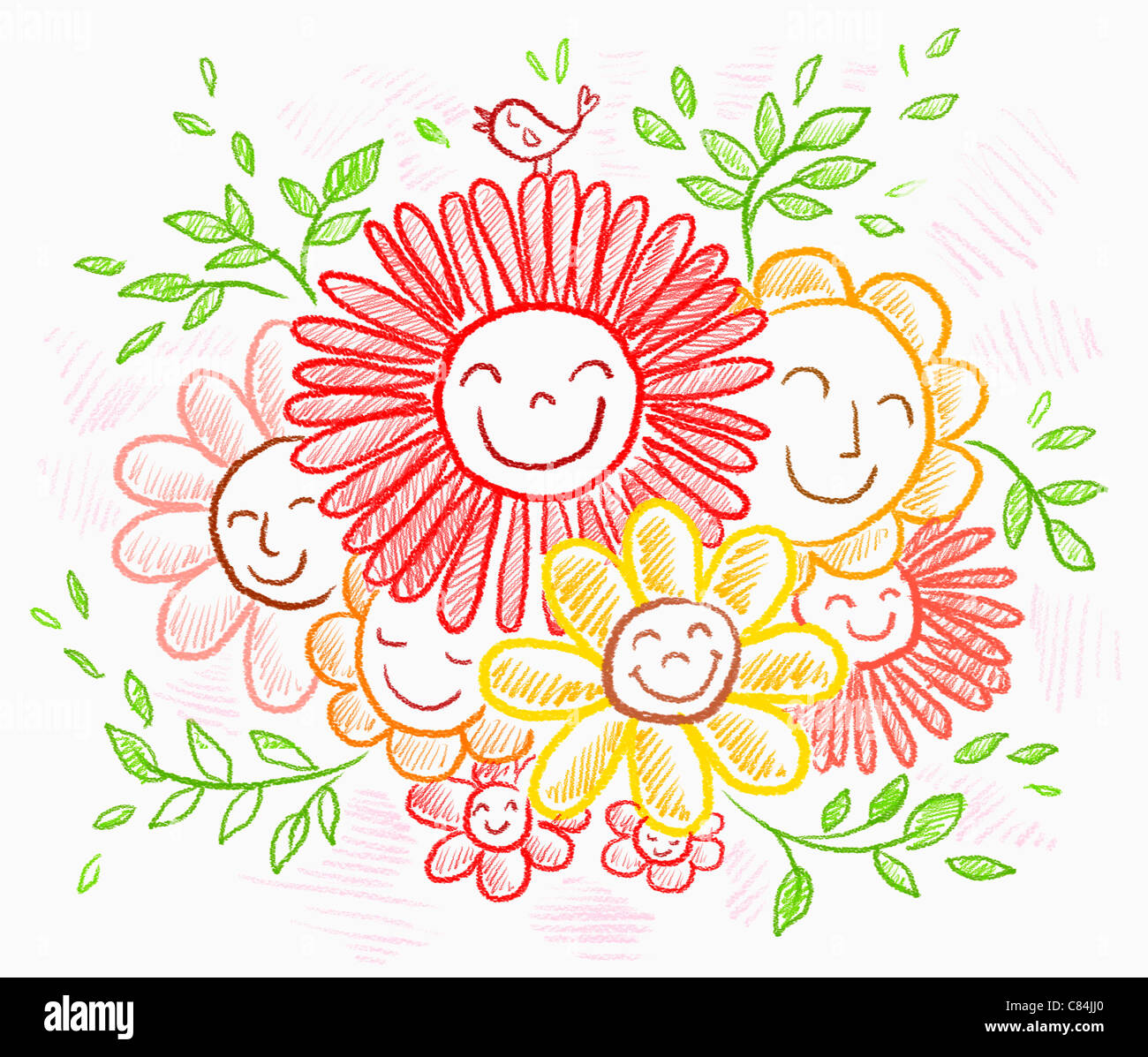 The image of smiling flowers Stock Photo - Alamy