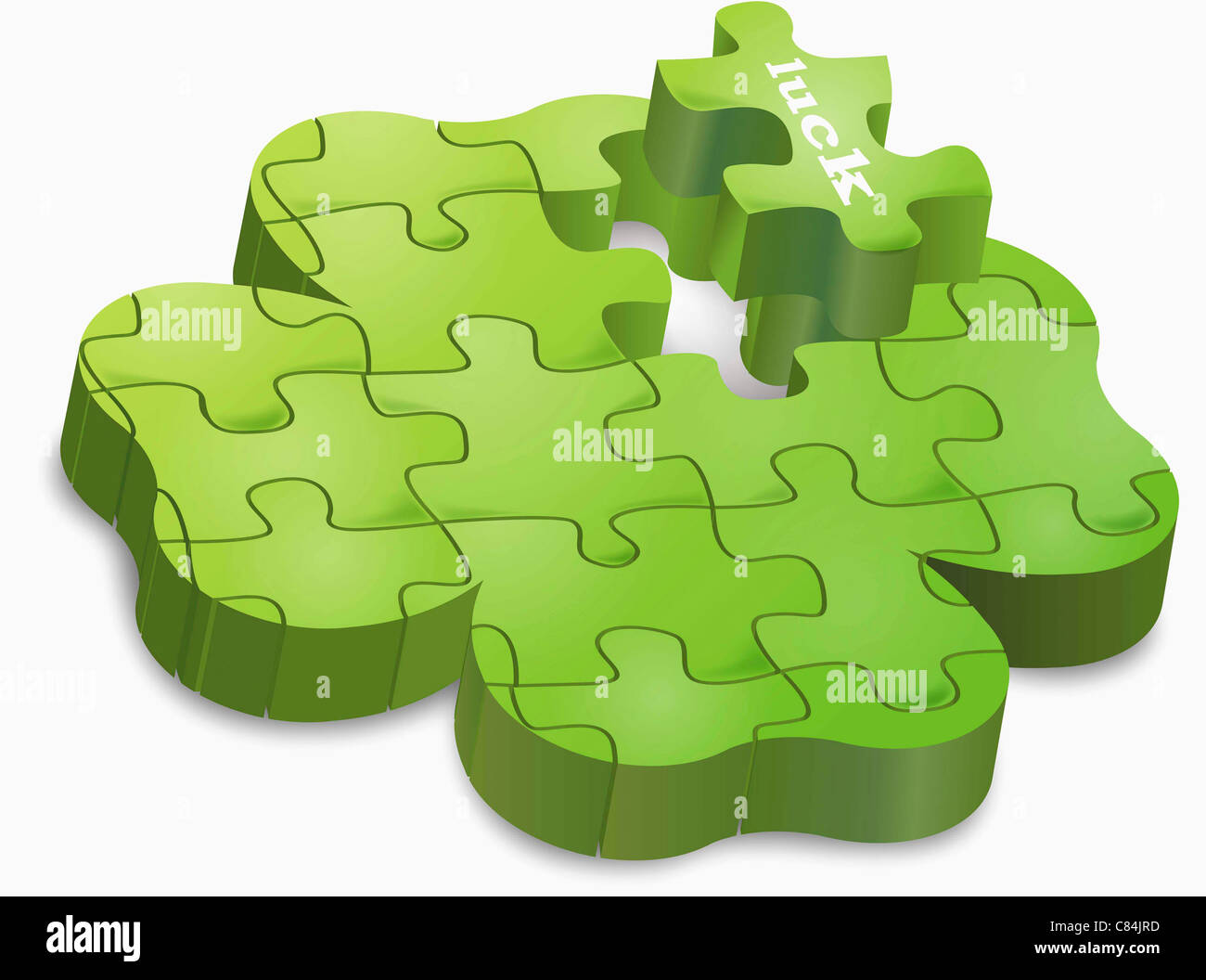 Clover puzzle hi-res stock photography and images - Alamy