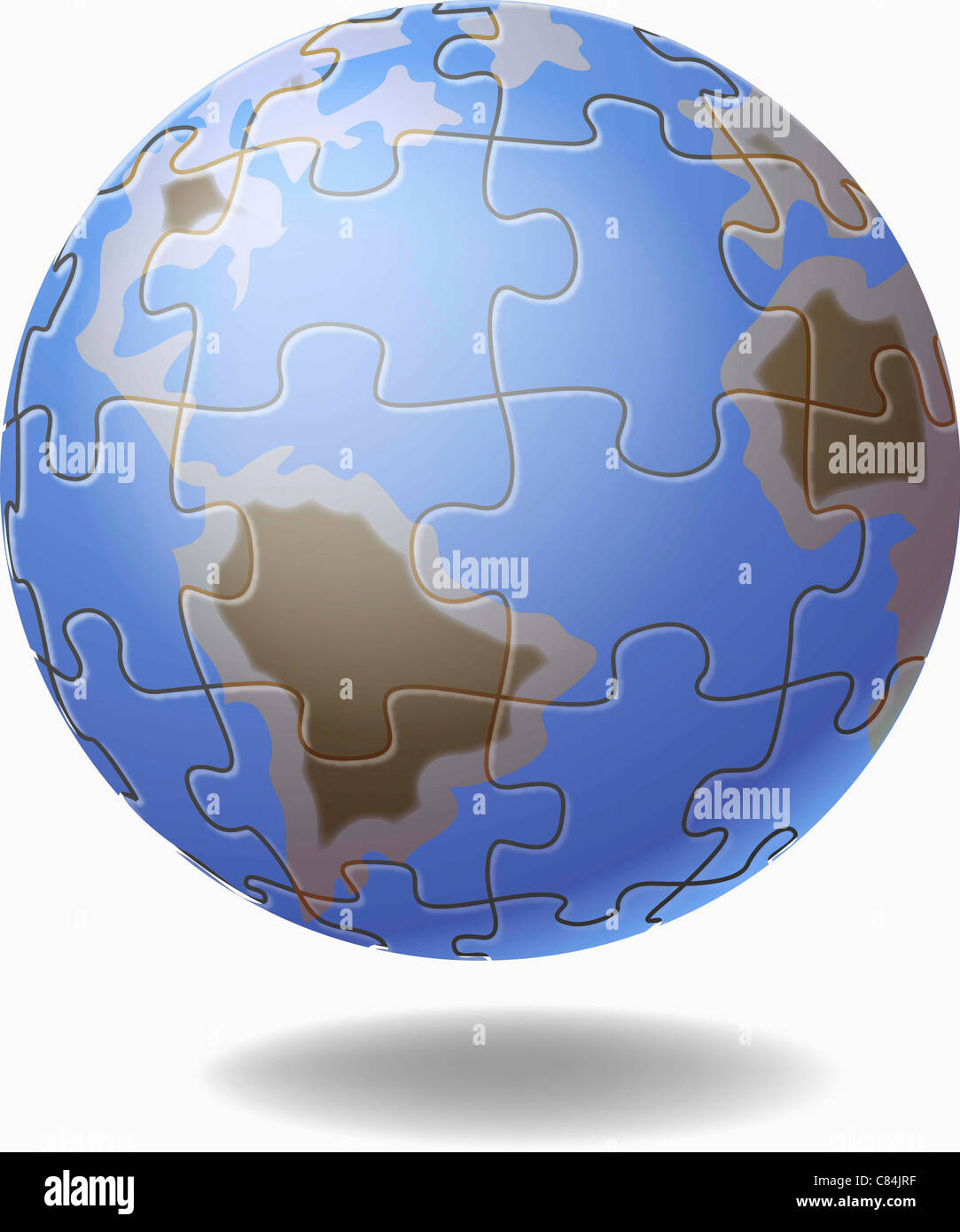 The image of the earth puzzle Stock Photo - Alamy