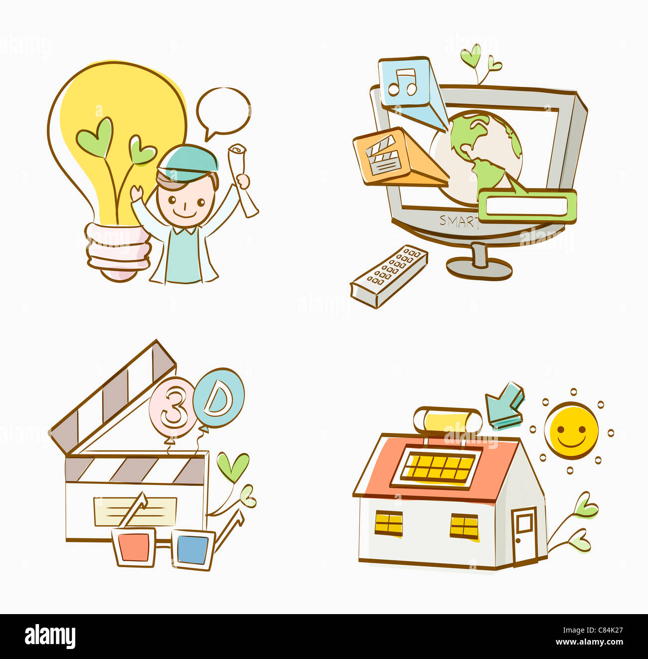 Various types of icons Stock Photo - Alamy