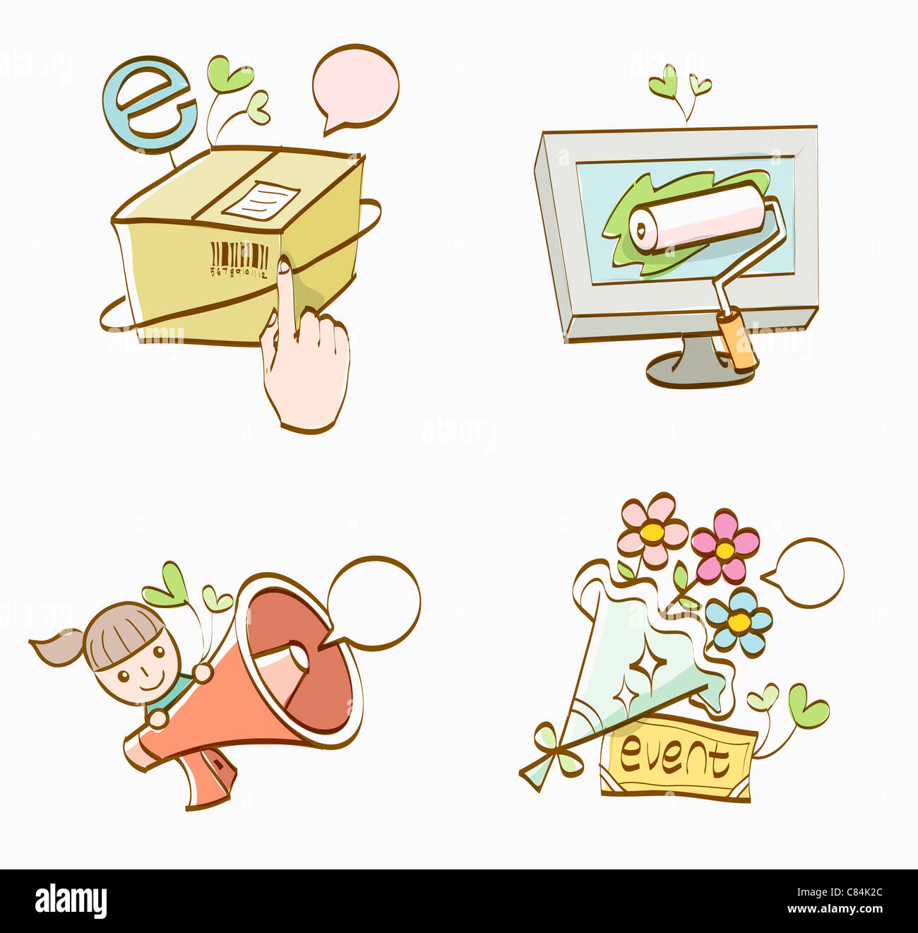 Various types of icons Stock Photo - Alamy