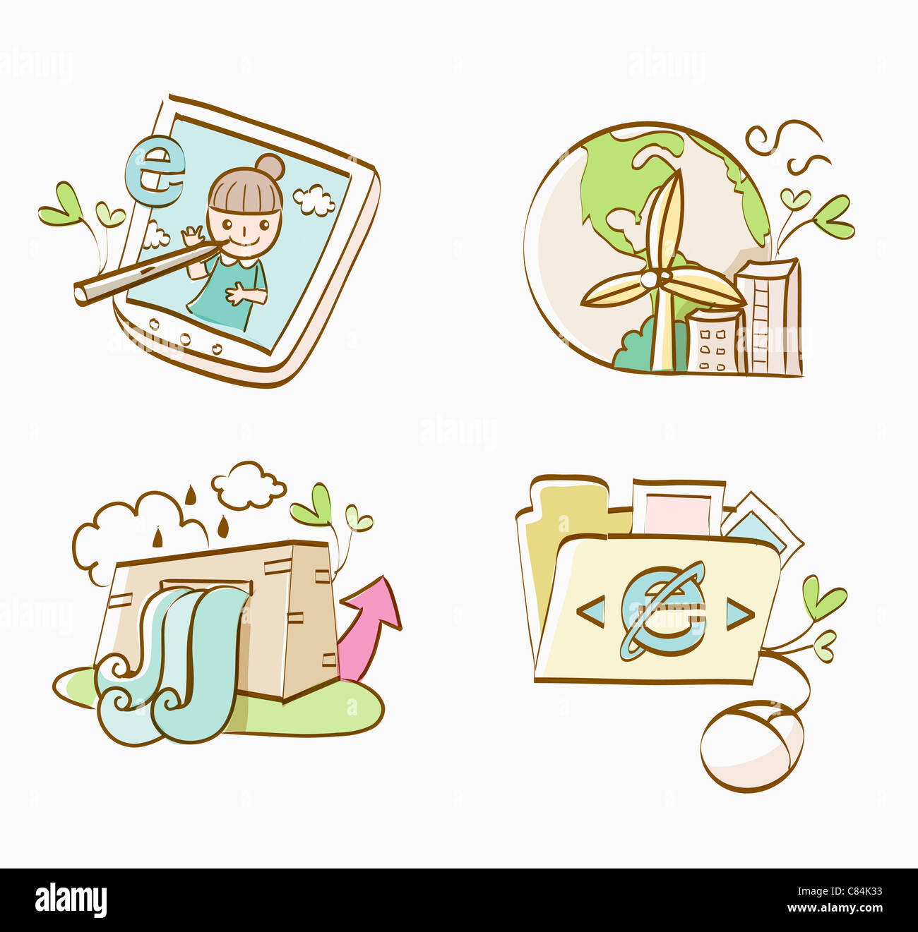 Various types of icons Stock Photo - Alamy