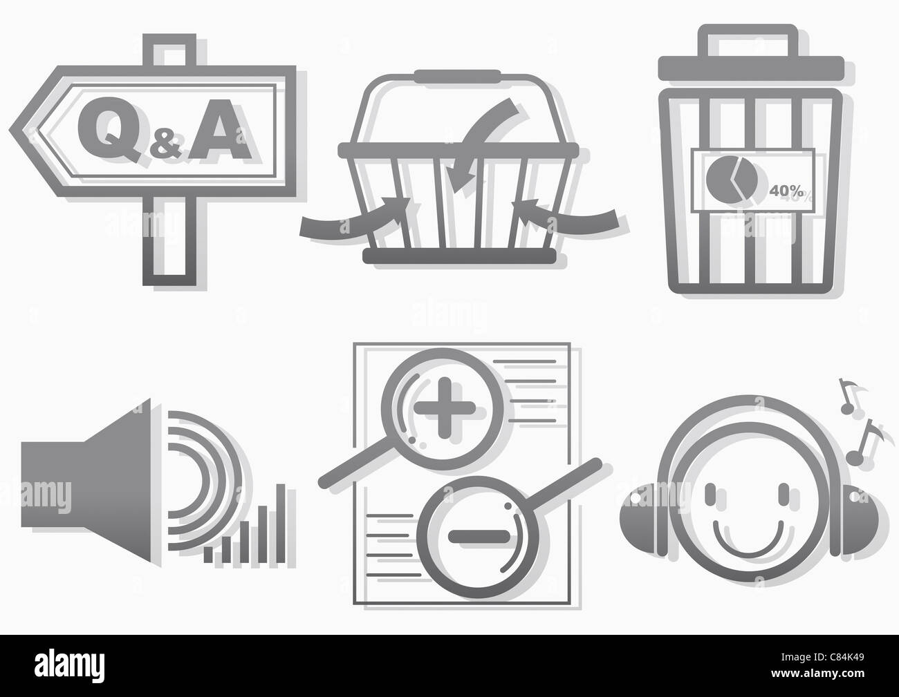 Various types of icons Stock Photo - Alamy