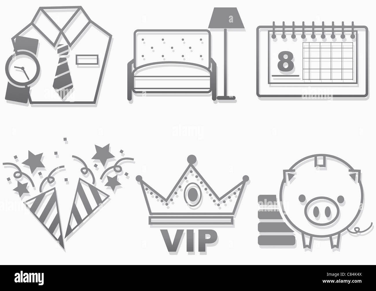 Various types of icons Stock Photo - Alamy