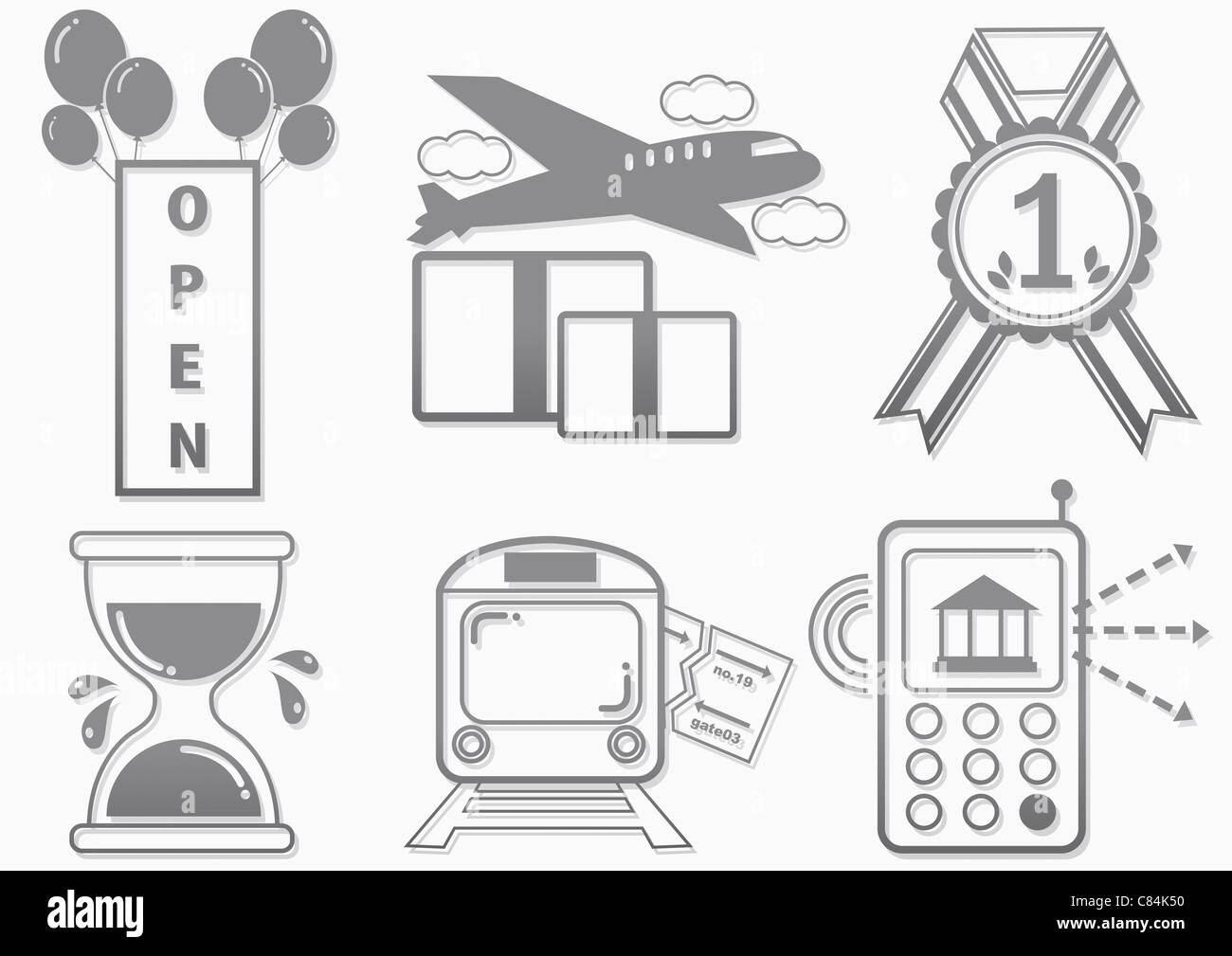 Various types of icons Stock Photo - Alamy