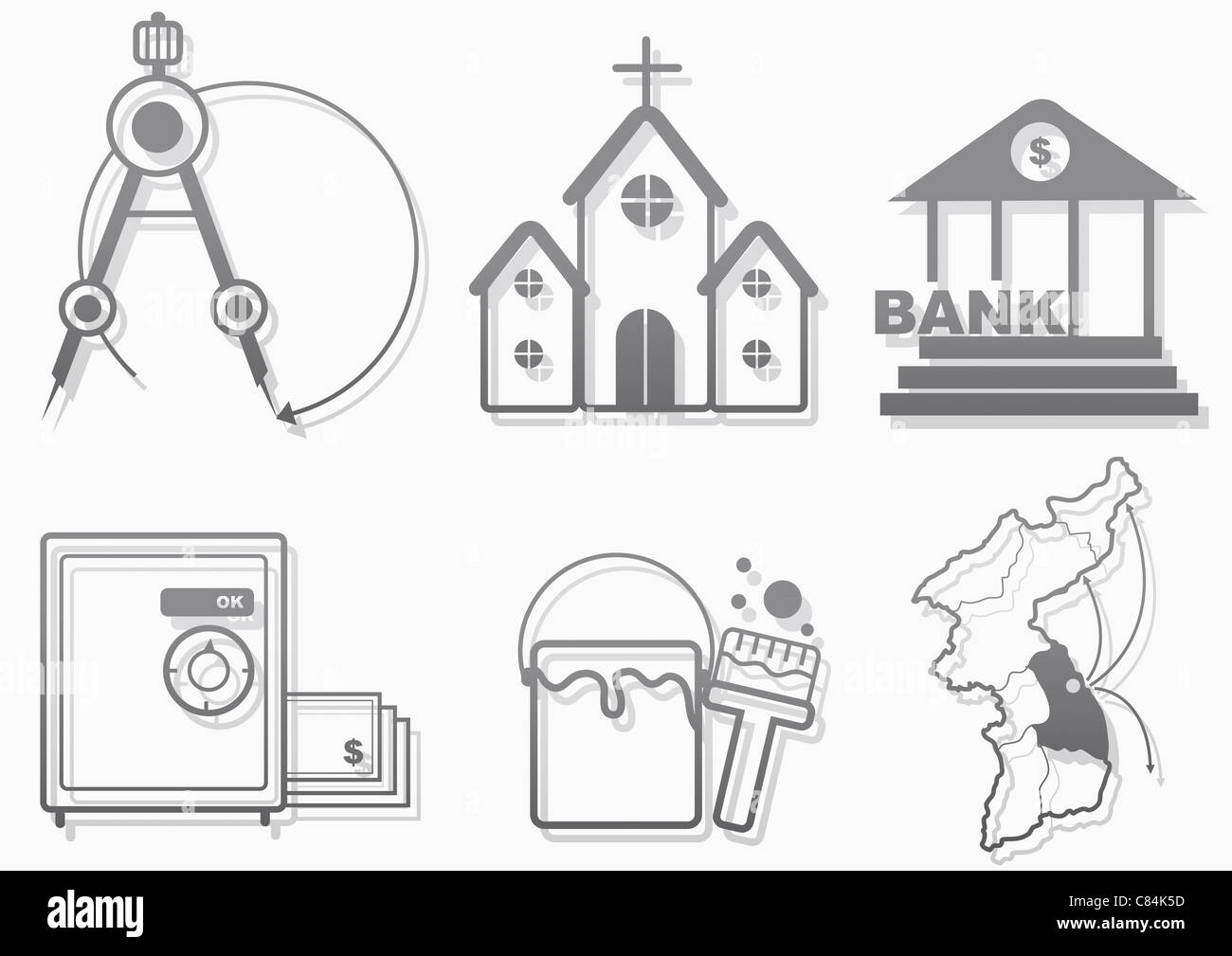 Various types of icons Stock Photo - Alamy