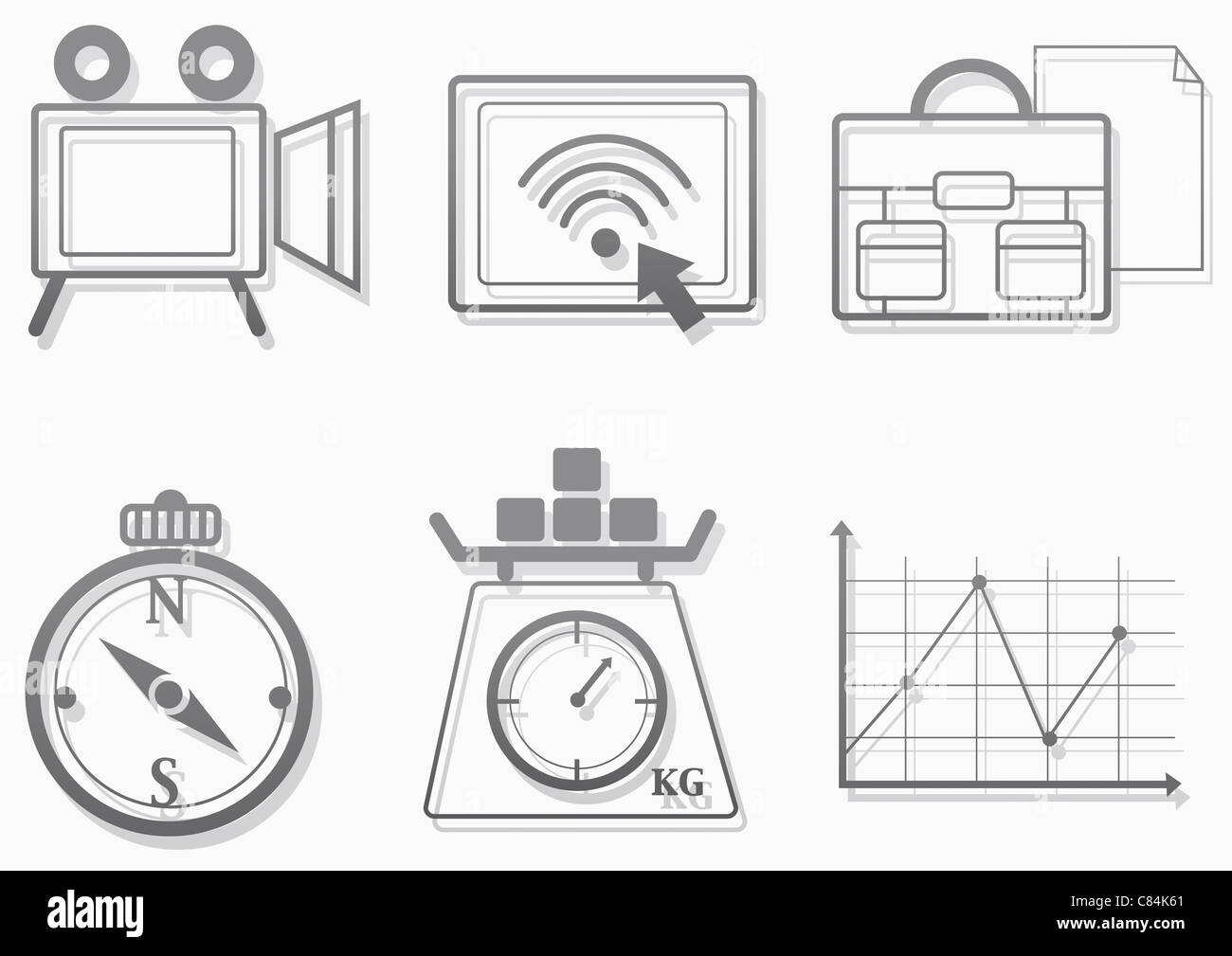 Various types of icons Stock Photo - Alamy