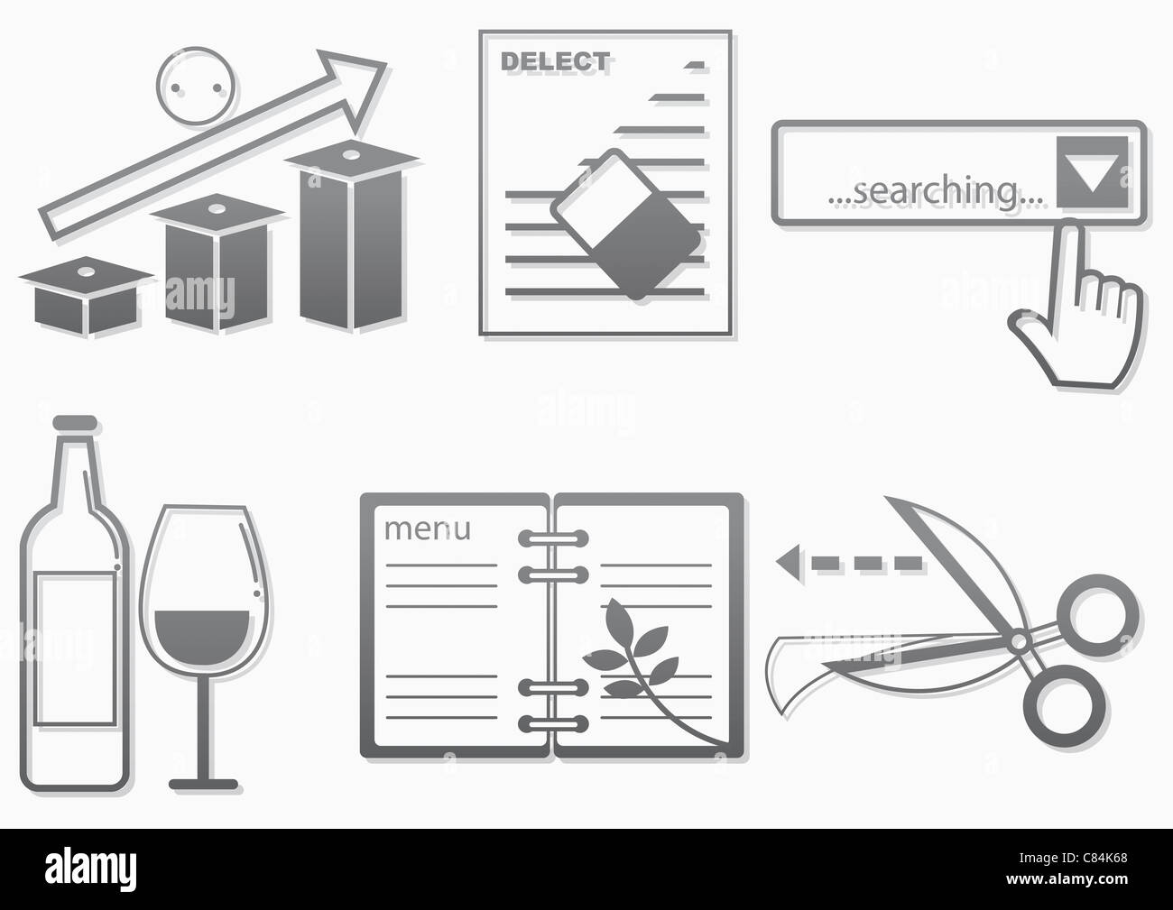 Various types of icons Stock Photo - Alamy