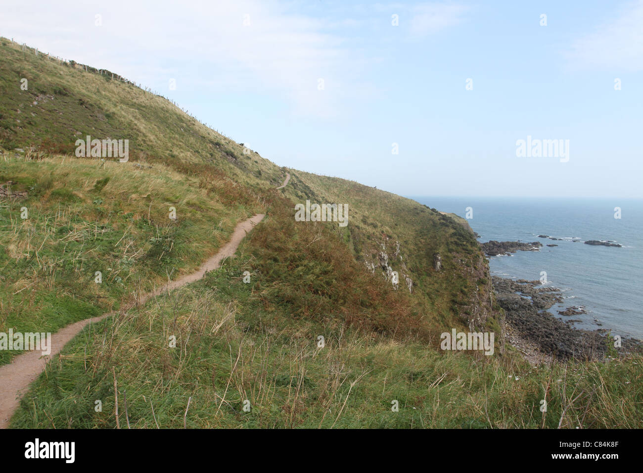 Coastal walking track near Stonehaven Scotland October 2011 Stock Photo ...