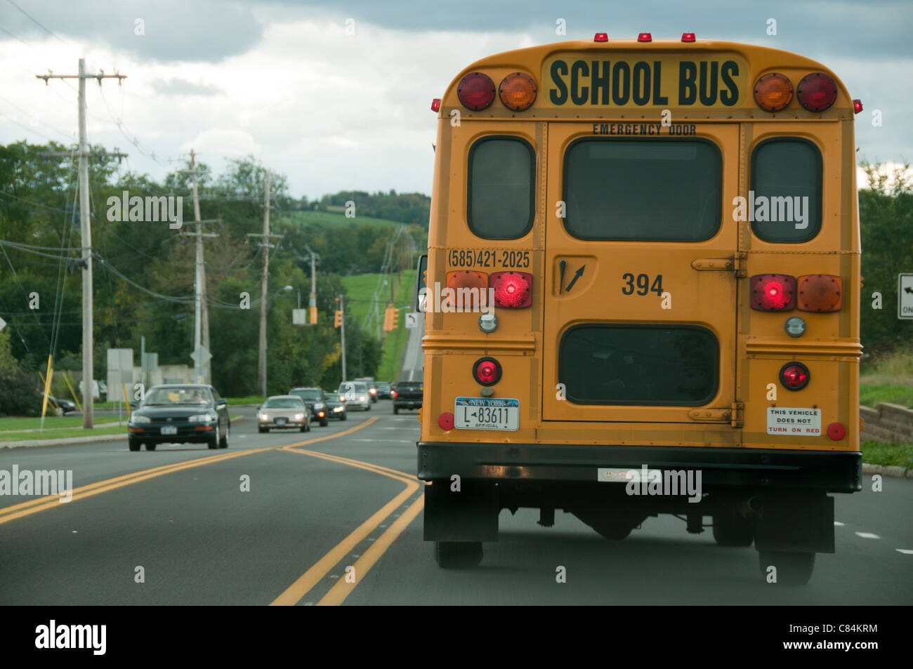 School bus in transit Stock Photo - Alamy