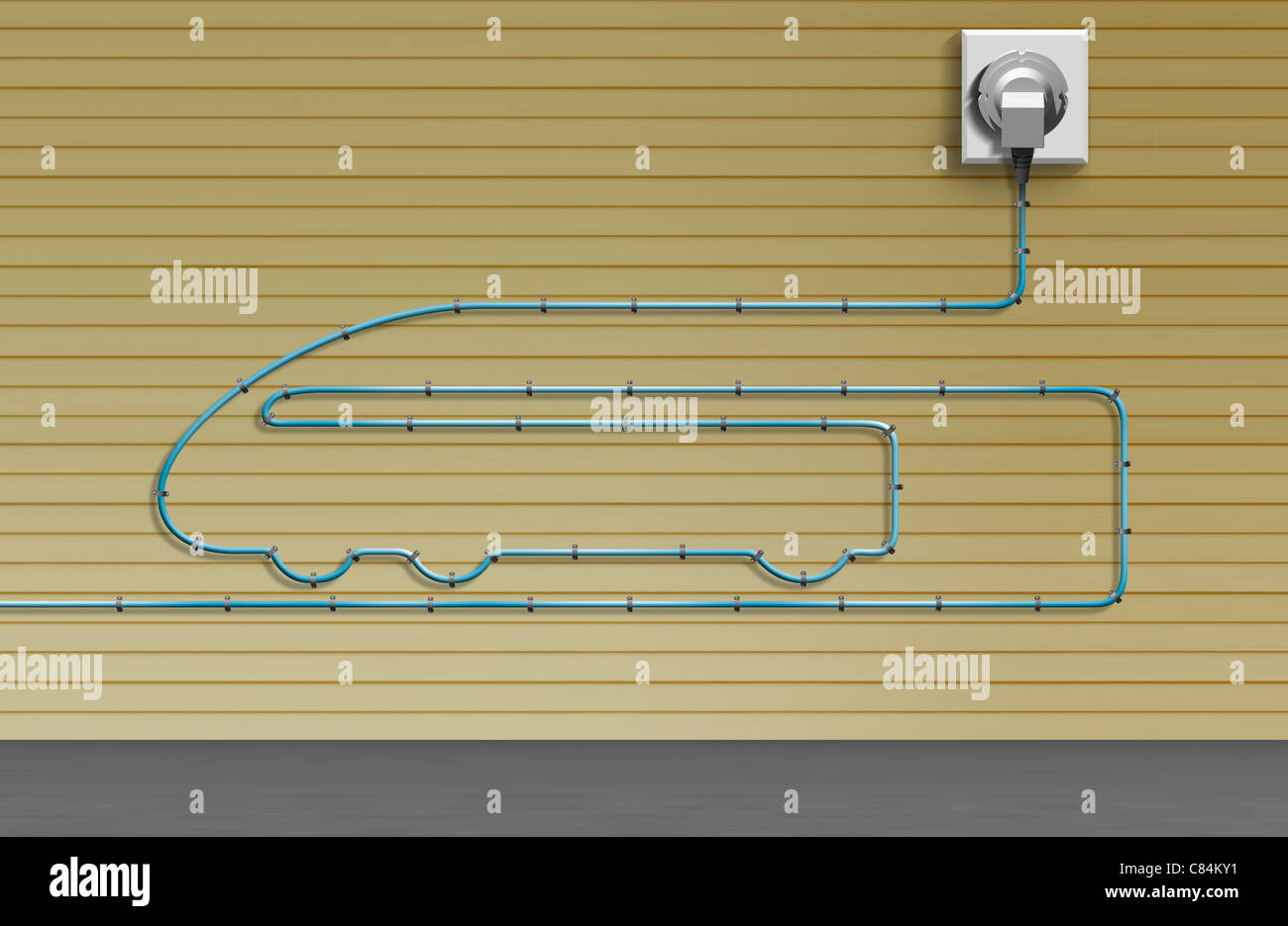 Electric plug train hi-res stock photography and images - Alamy