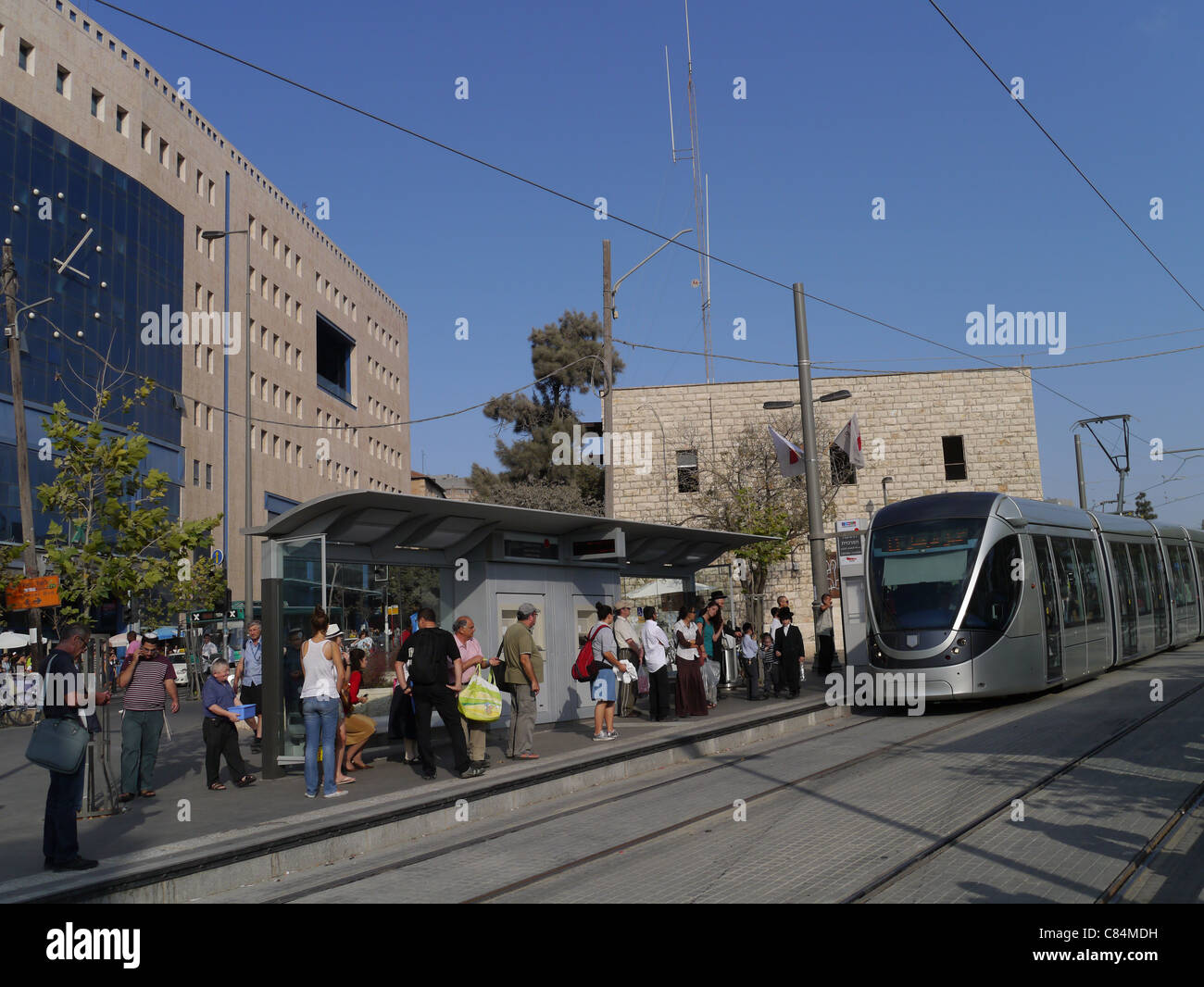 Tram train jerusalem hi-res stock photography and images - Alamy