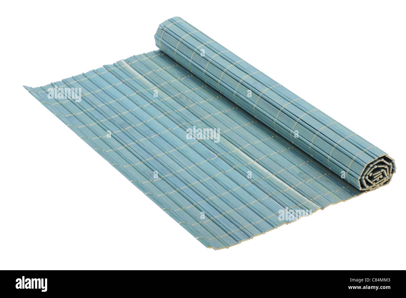 object on white - bamboo mat close up Stock Photo - Alamy