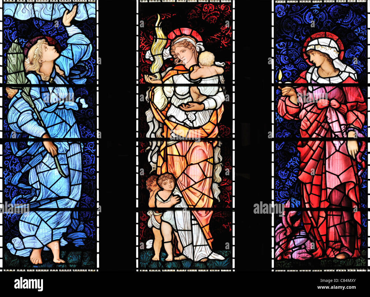 The Three Virtues, Faith (right), Hope (left) and Charity, St Martin's ...